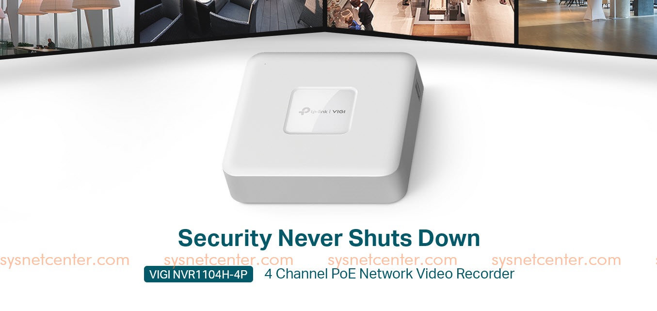 VIGI NVR1104H-4P NVR 4 Channel PoE+ Network Video Recorder